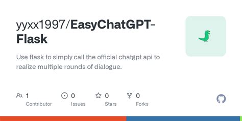 github yyxx1997 easychatgpt flask use flask to simply call the