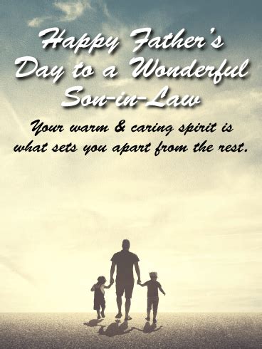 Warm And Caring Happy Fathers Day Card For Son In Law Happy Father