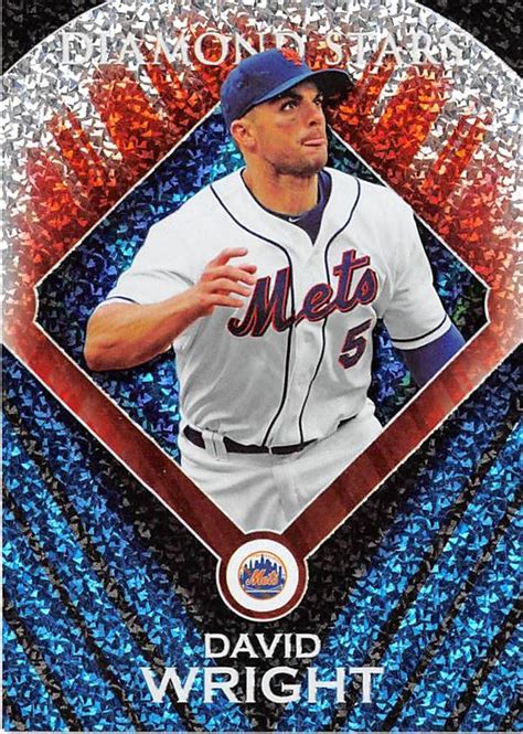 David Wright Baseball Card Refractor 2011 Topps Diamond Stars Ds8 Insert New York Mets