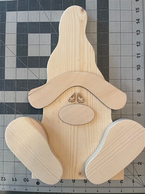 Diy Critter Sitter Gnome Unfinished Wood Craft Kit Etsy