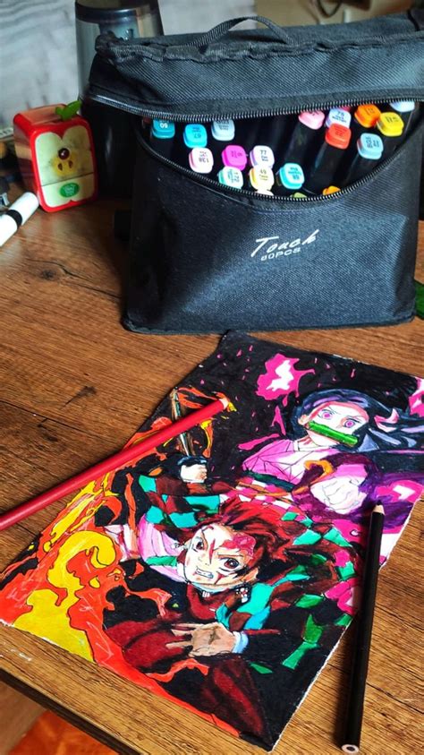 Dibujo De Tanjiro Y Nezuko Para Colorear Dibujos Para Colorear