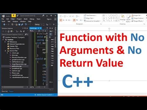 Function With No Arguments And No Return Value C Programming YouTube