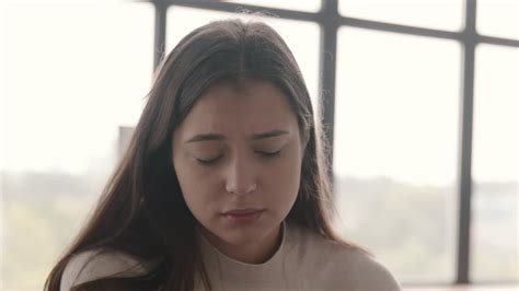 Unhappy Woman Looking At Camera With Sad Expression Free Stock Video