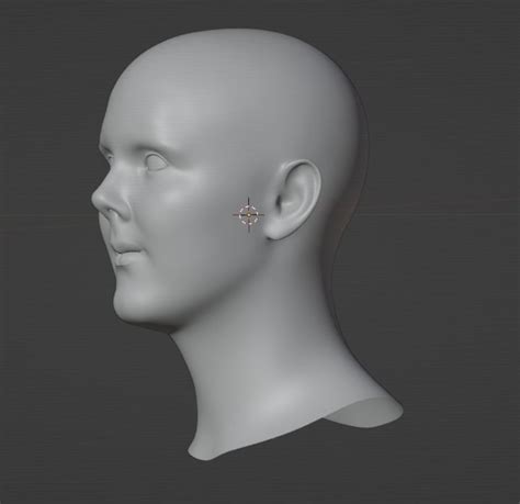Simple Head Model 3d Model Rigged Cgtrader