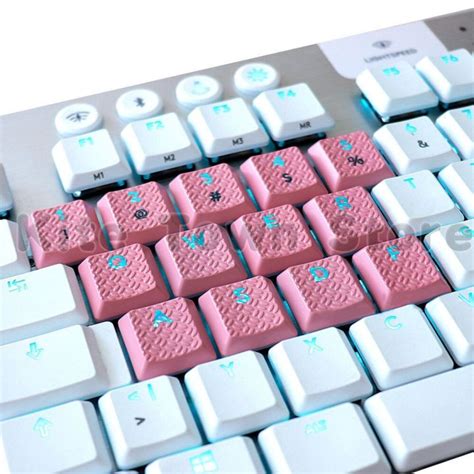 13pcs 4 Colors Texture Tactility Backlit Replacement Keycaps For