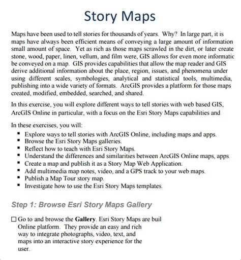 8 Sample Story Map Templates To Download Sample Templates