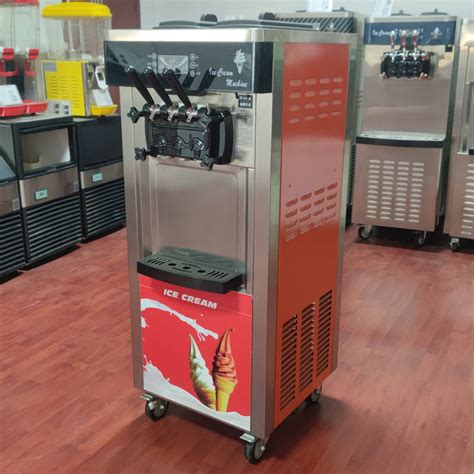 3 Flavors Soft Serve Ice Cream Making Commercial Ice Cream Machines For
