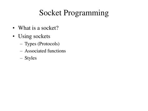 PPT Socket Programming In Java PowerPoint Presentation Free Download ID