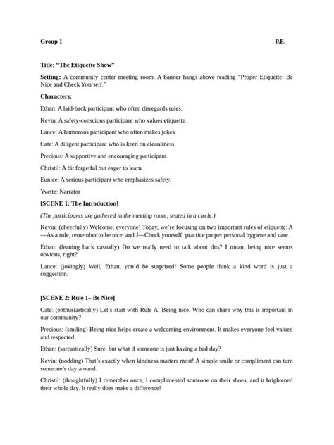 P E Script Pdf Wellness