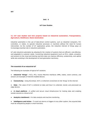 IOT 3 Module 3 IoT Application Development Solution Framework For