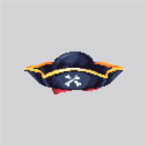 Pixel Art Illustration Pirate Hat Pixelated Pirate Hat Pirate Hat