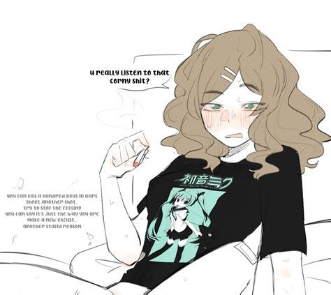 Rule 34 2girls Black Shirt Blush Brown Hair Chappell Roan Cigarette
