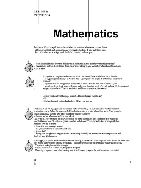 Mathematics Lesson 1 Functions Pdf Variable Mathematics Function Mathematics