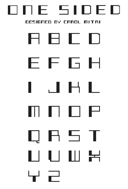 One Sided Bitmap Typeface Design Behance