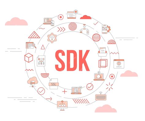 Premium Vector Sdk Software Development Kit Concept With Icon Set