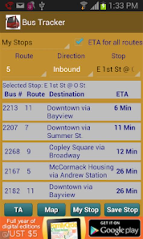 bus tracker for android download
