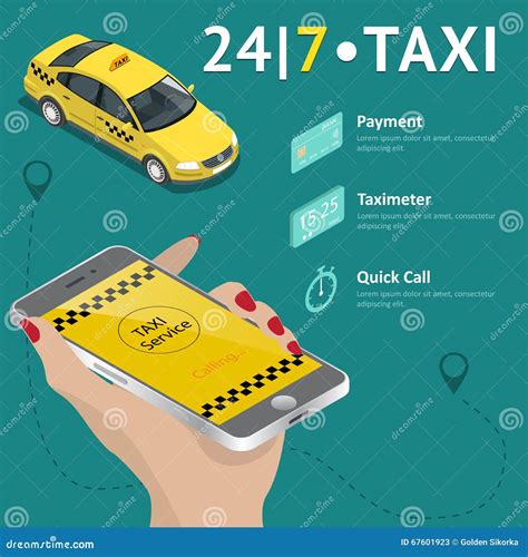 Taxi Service Taxi Mobile App Template Set Smartphone And Touchscreen