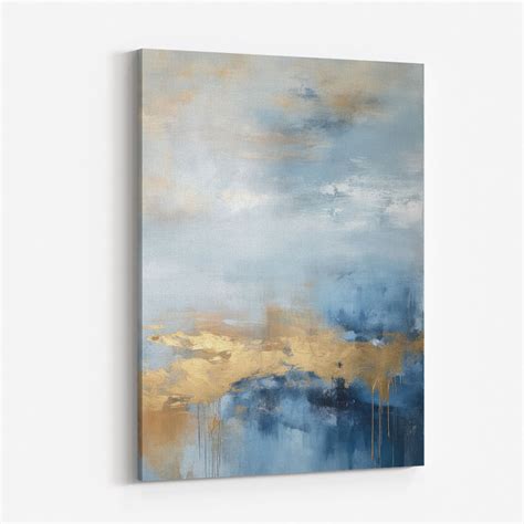 Blue And Gold Abstract 12 Wall Art