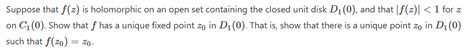 solved suppose that f z is holomorphic on an open set