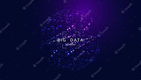 Premium Vector Abstract Big Data Network Circle Digital Connection And Point Curve Wave