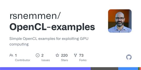 GitHub Rsnemmen OpenCL Examples Simple OpenCL Examples For Exploiting GPU Computing