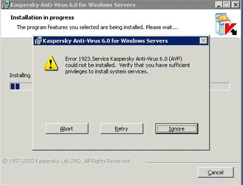 Windows Server 2003 Standard Edition Kay 6 Installation Error