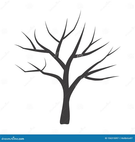 Vector Bare Tree Stock Vector Illustration Of Fall