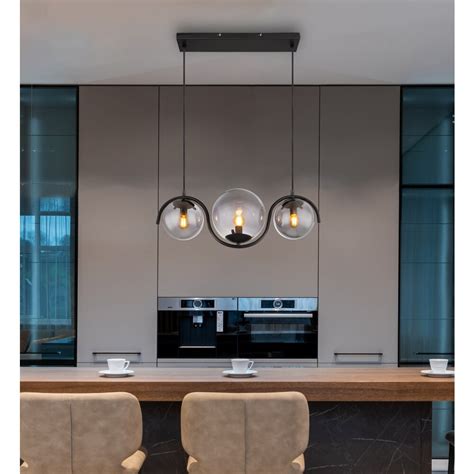 Globo Porry Pendant Light Black 15869 3h Uk
