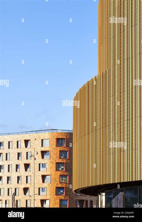 Detail Of Exterior Facade Cladding With Context In Juxtaposition