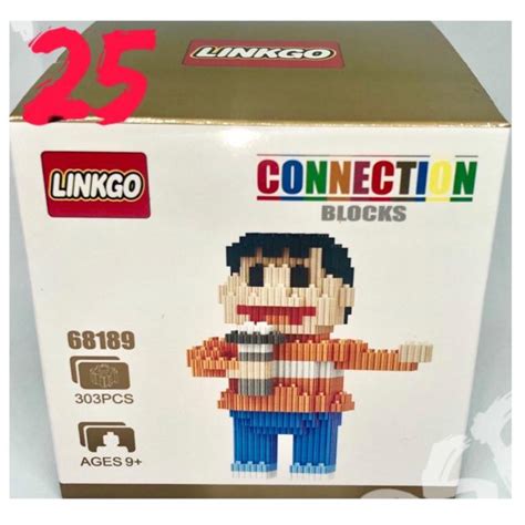 Linkgo Connection Block เลโก้ เลโก้นาโนบล็อค Nanoblock ไซส์แอล Size L โดราเอม่อน คุมะ พร้อมส่ง