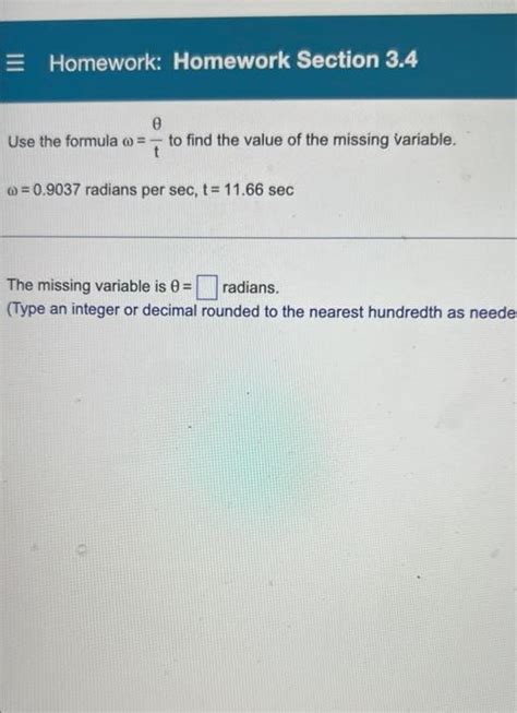 Solved Homework Homework Section 3 4 ө Use The Formula O