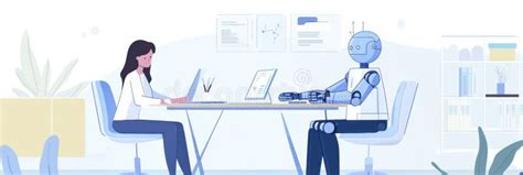 Collaboration Between Human And Robot On Innovative Project At Modern