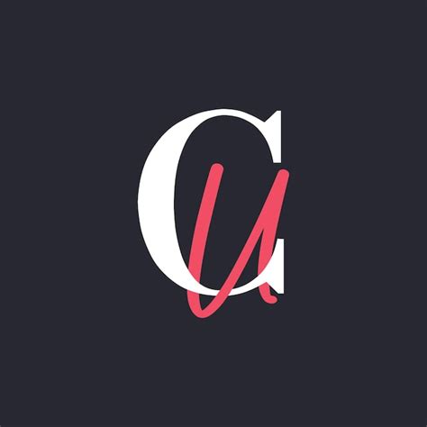 Premium Vector Letter Cu Logo Perfectly Blended Initials Cu Letter Logo Design