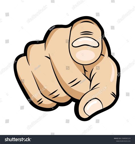 Hand Pointing Finger Vector Graphic Illustration Stock Vector Royalty