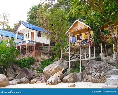 Tropical Beach Houses In Thailand Stock Image Image Of Home Exterior