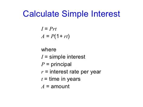 Simple Interest Formula