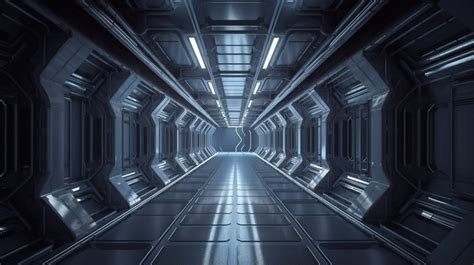 Sci Fi Space Futuristic Age Hallway In A 3d Rendering Backgrounds Psd Free Download Pikbest