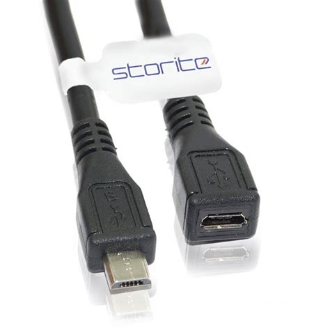 Storite Micro Usb Type B Male To Female Mf Extension Extender Charging