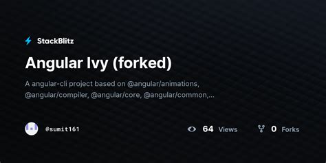 angular ivy forked stackblitz