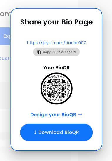 Master Bio Link Page Creation With JoyQR