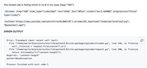 Bug Nonetype Object Has No Attribute Span · Issue 1243 · Pytube