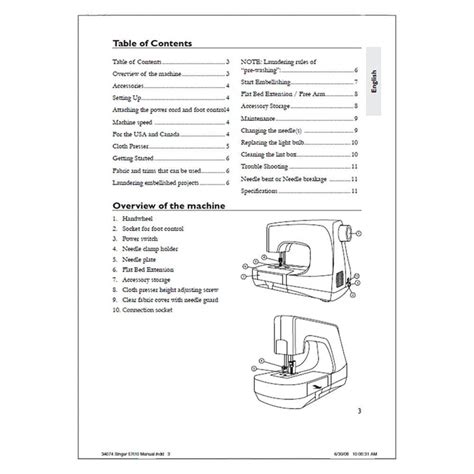 Singer Er10 Instruction Manual