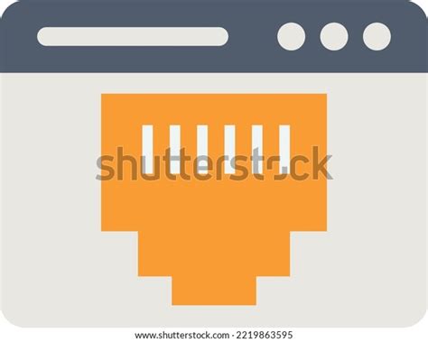 Lan Port Vector Icon Which Suitable Stock Vector Royalty Free