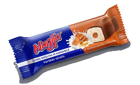 Varškės Sūrelis Magija Su žemės Rieš Ir Karam įdaru Aplietas Pien šokoladu 28 Rieb 45g