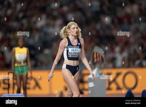 Elena Kulichenko Participating In The High Jump At The World Athletics Championships In Budapest