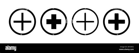 Plus Icon Vector Stock Vector Images Alamy