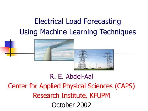Ppt Electrical Load Forecasting Using Machine Learning Techniques