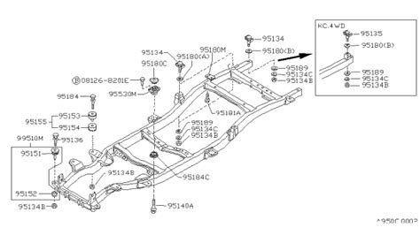 Body Mounting 1993 Nissan Hardbody Pickup D21