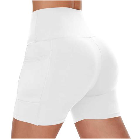 Zpanxa Womens Shorts Clearance High Waisted Yoga Shorts Sport Leggings