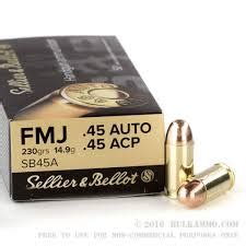 Sellier And Bellot 45 Acp 230gr Fmj Packet Of 50 Zimbi